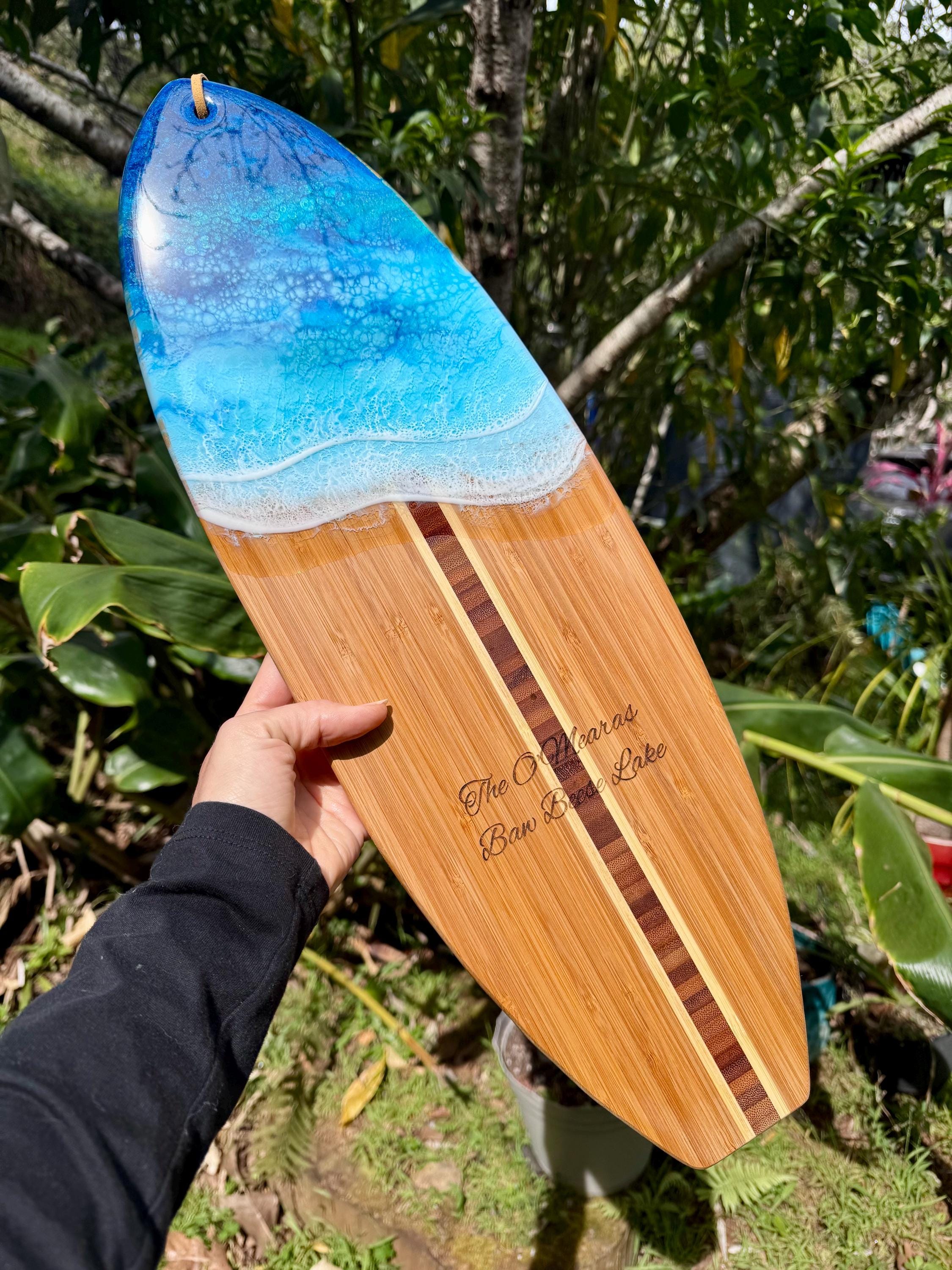 Surfboard Wall Art | Large Charcuterie Board Made on Maui Surf Art ...