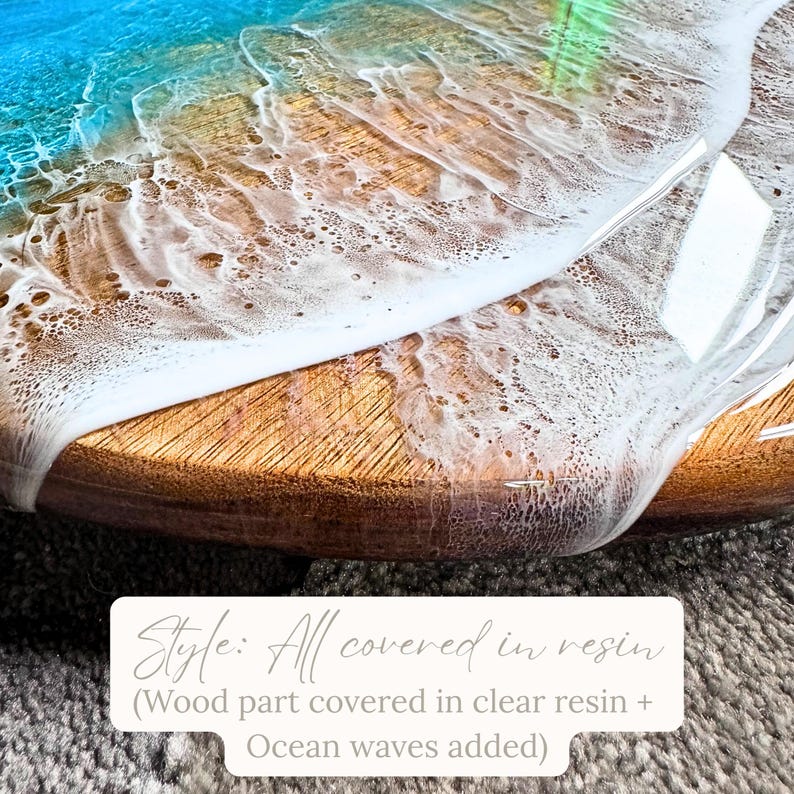 Resin Lazy Susan Made in Hawaii | Resin Ocean Tray | Lazy Susan Beach ...
