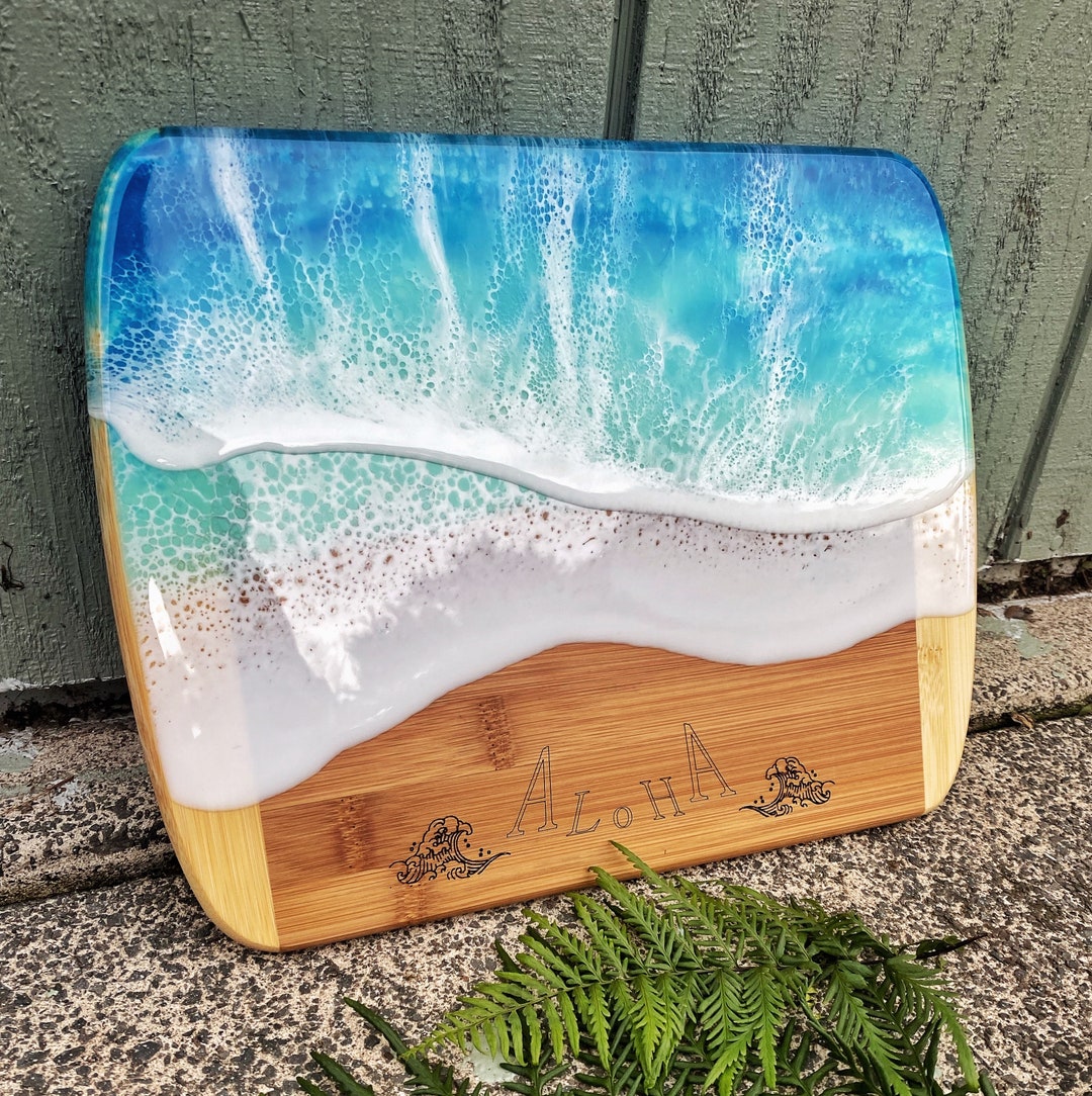 Large ALOHA Ocean Board Made on Maui Ocean Charcuterie Board Beach ...