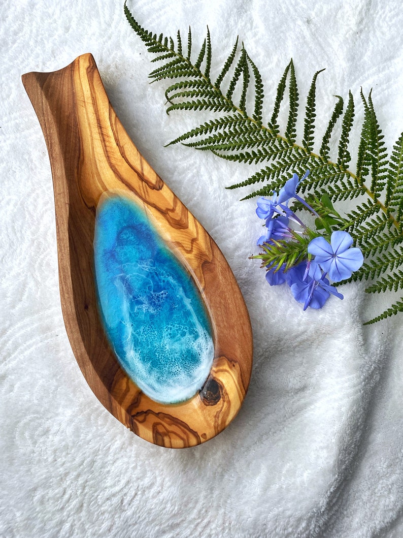 Made in Hawaii OLIVE Wood Spoon Rest Handcrafted Ocean Spoon - Etsy