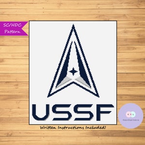 US Space Force for SC/HDC, Pattern, Crochet, Written Instructions ...