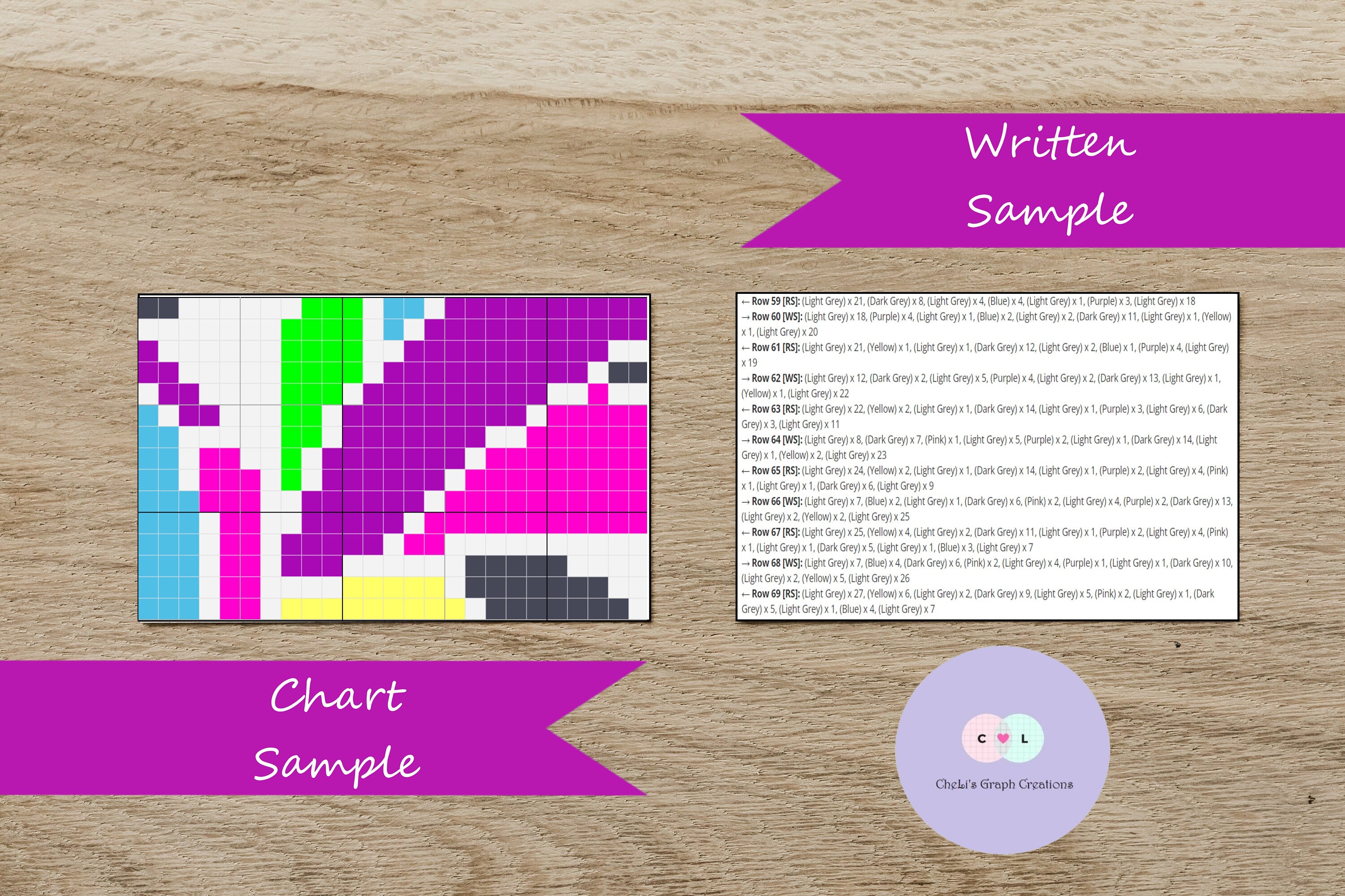 Geo Butterfly Graph for C2C Crochet Pattern With Written Instructions ...