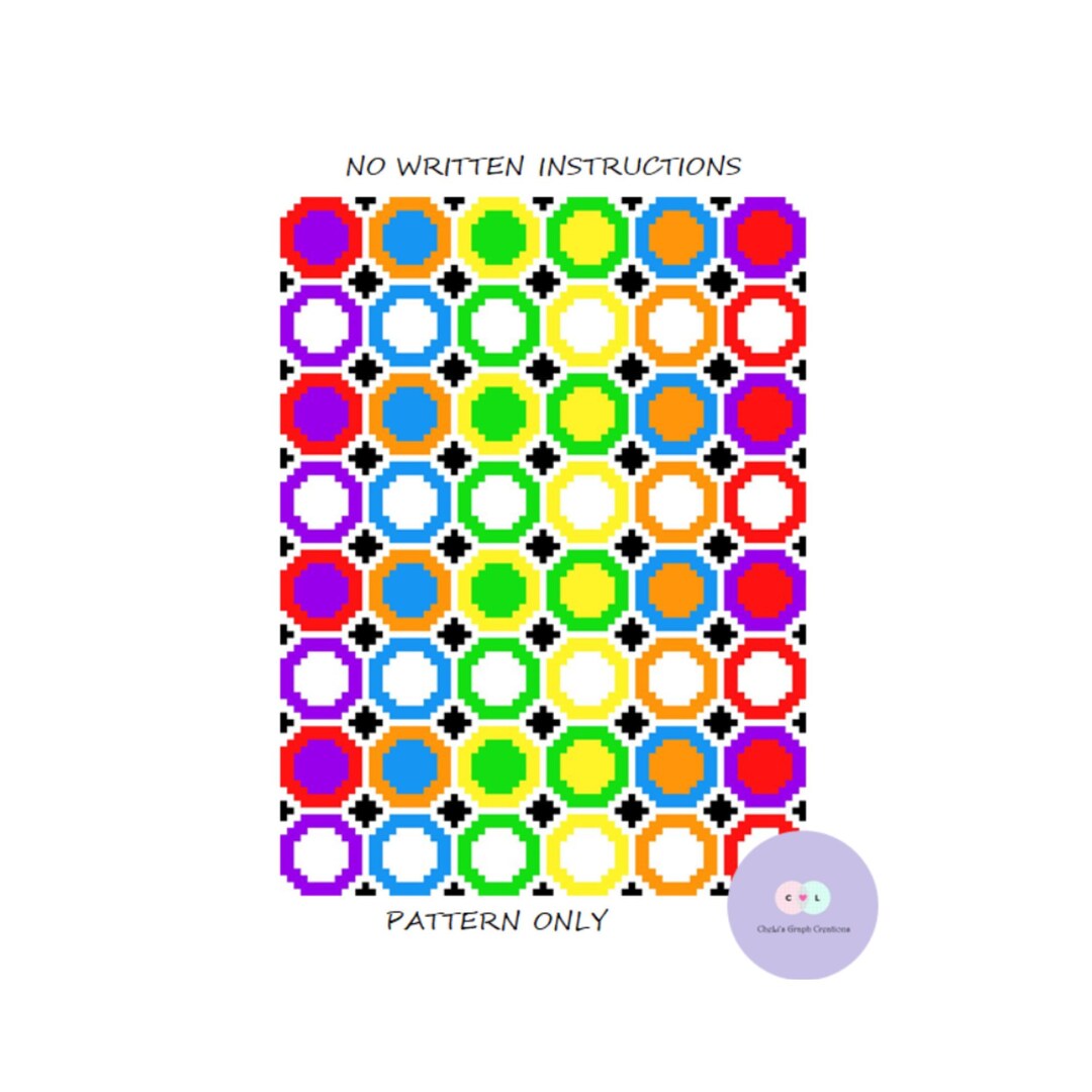 Circles C2C Graph, Graphgan, Blanket, Crochet, Knit, Cross Stitch, DIY ...