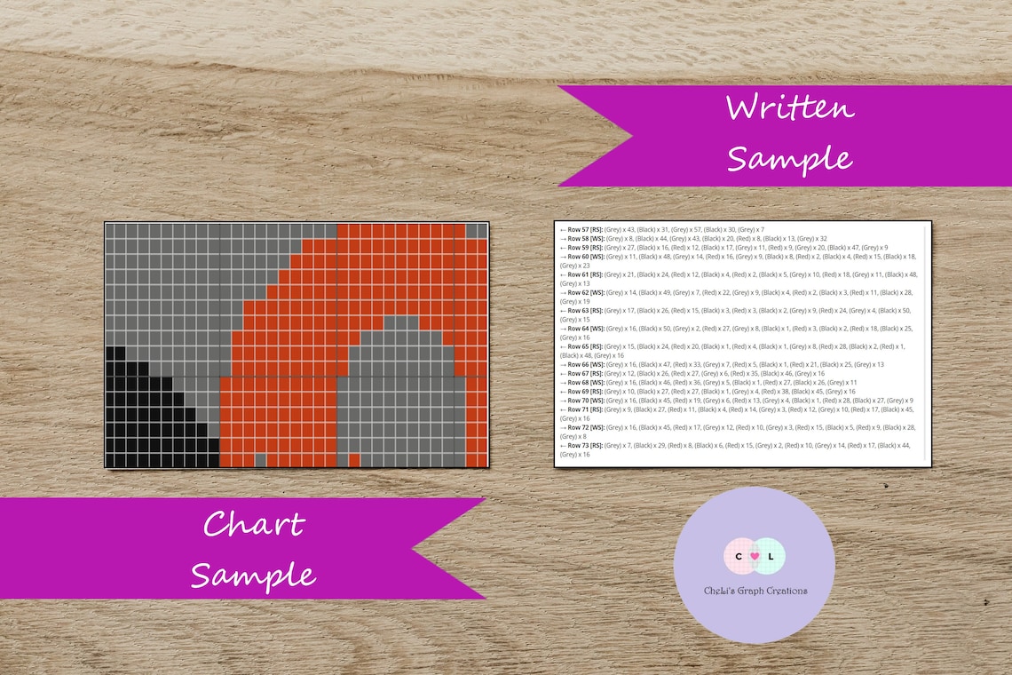 DND Dragon Graph for SC/HDC Crochet Pattern With Written Instructions ...