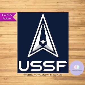 US Space Force for SC/HDC, Pattern, Crochet, Written Instructions ...