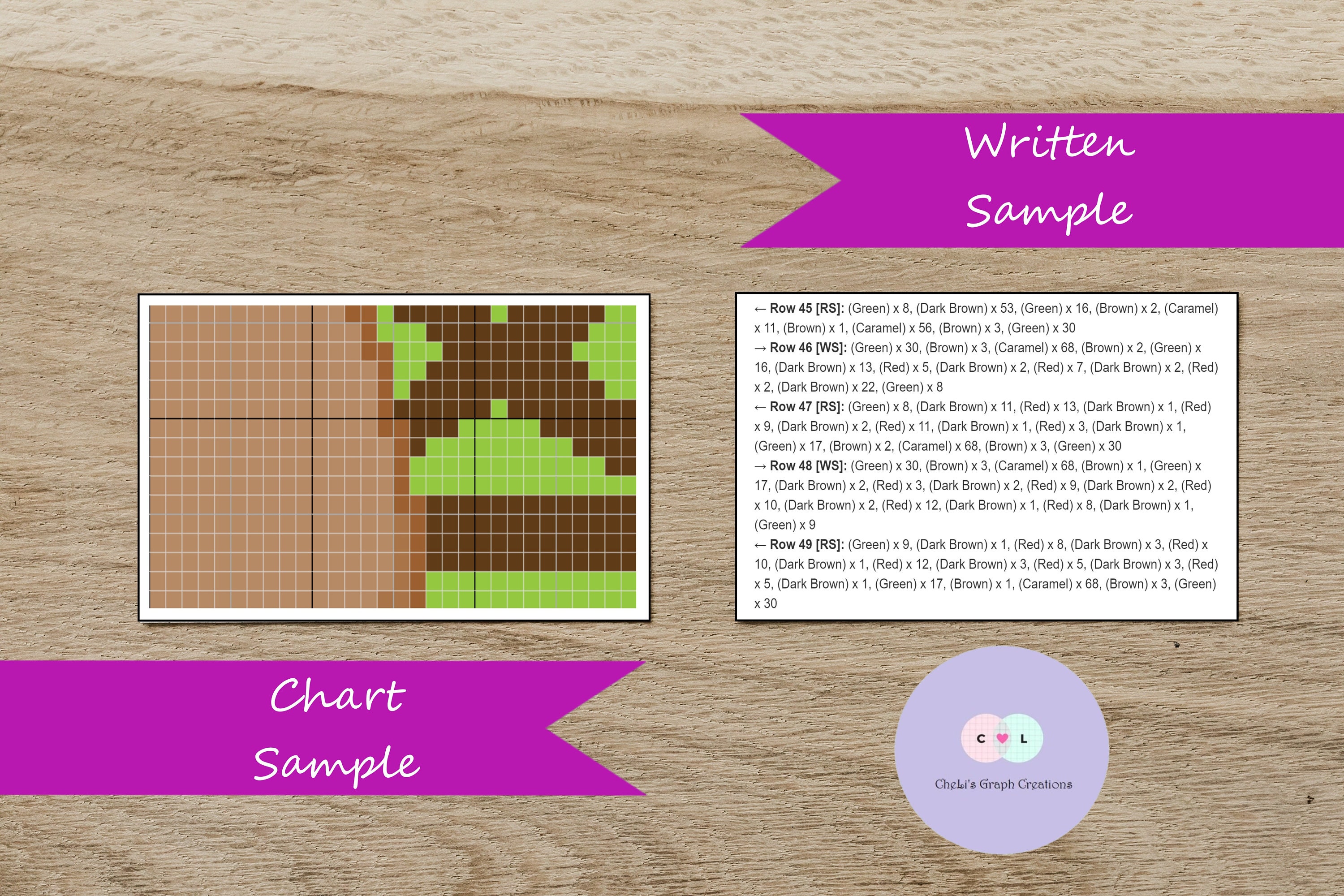 Horse With Apples Graph for SC/HDC, Pattern, Crochet, Written ...