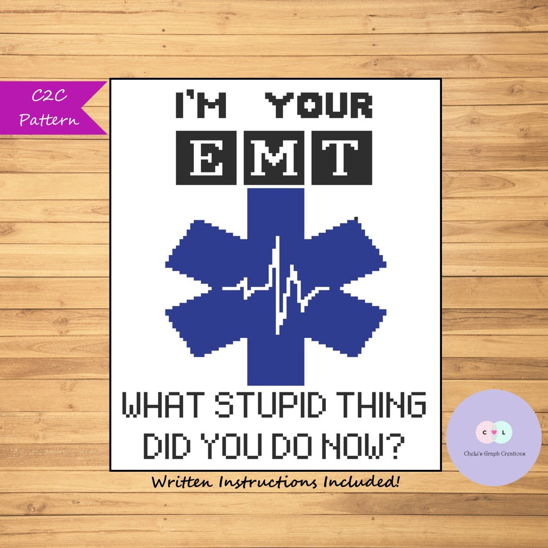I'm Your EMT Graph for C2C Crochet Pattern With Written Instructions ...