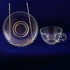 Candlewick Imperial Glass Cup and Saucer Sets - Etsy