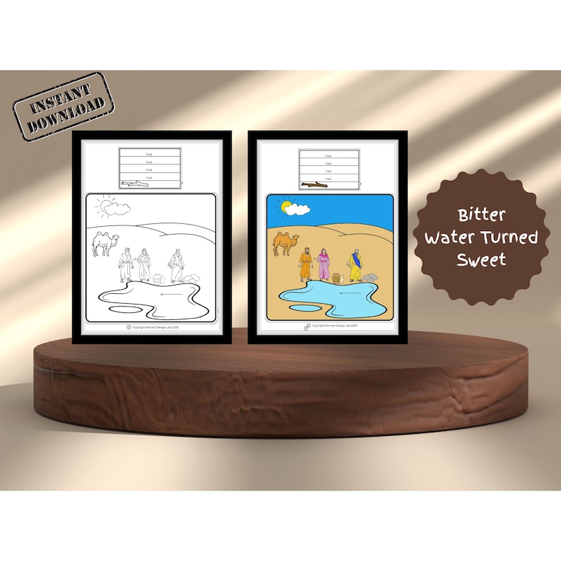 Moses and the Bitter Water at Marah - Bible Craft - Etsy