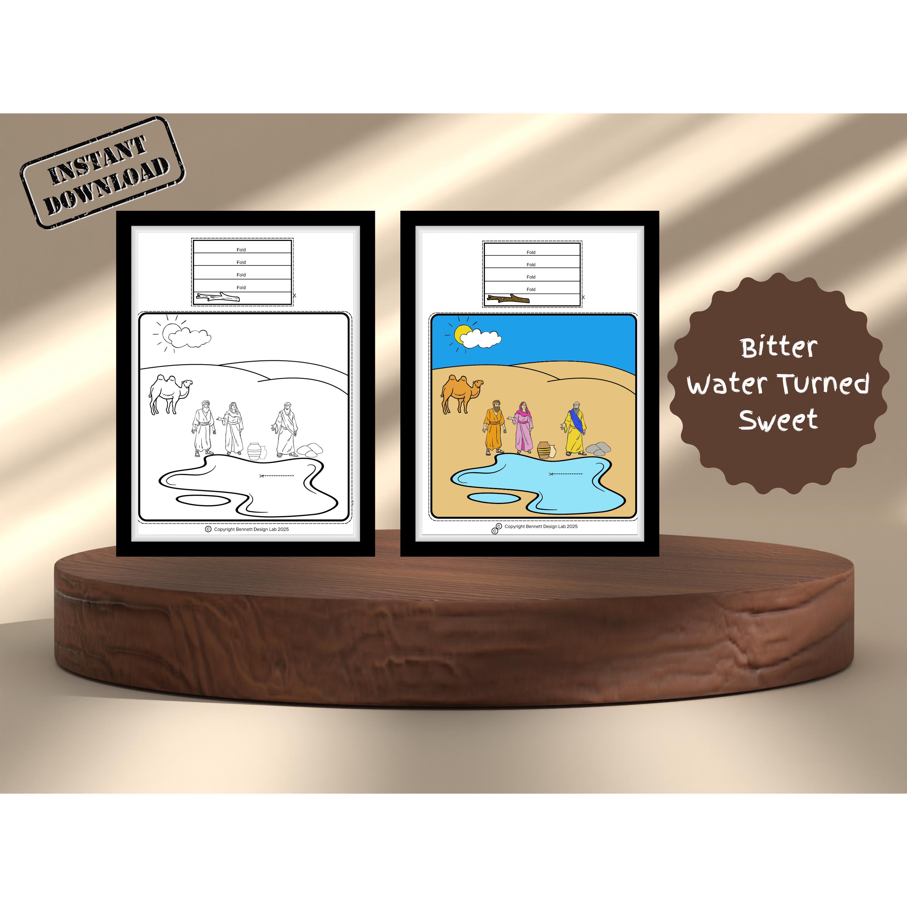 Moses and the Bitter Water at Marah - Bible Craft - Etsy