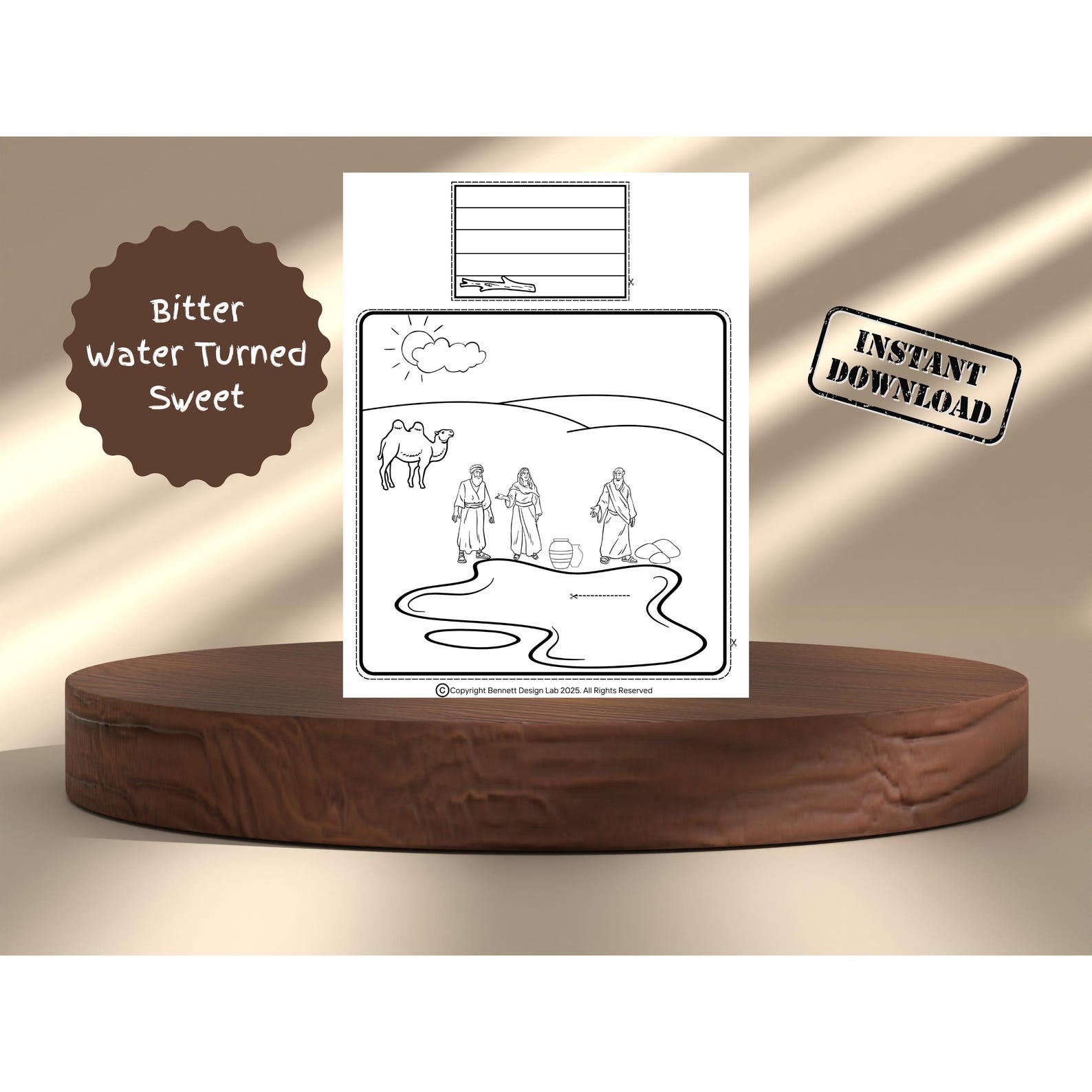 Moses and the Bitter Water at Marah - Bible Craft - Etsy