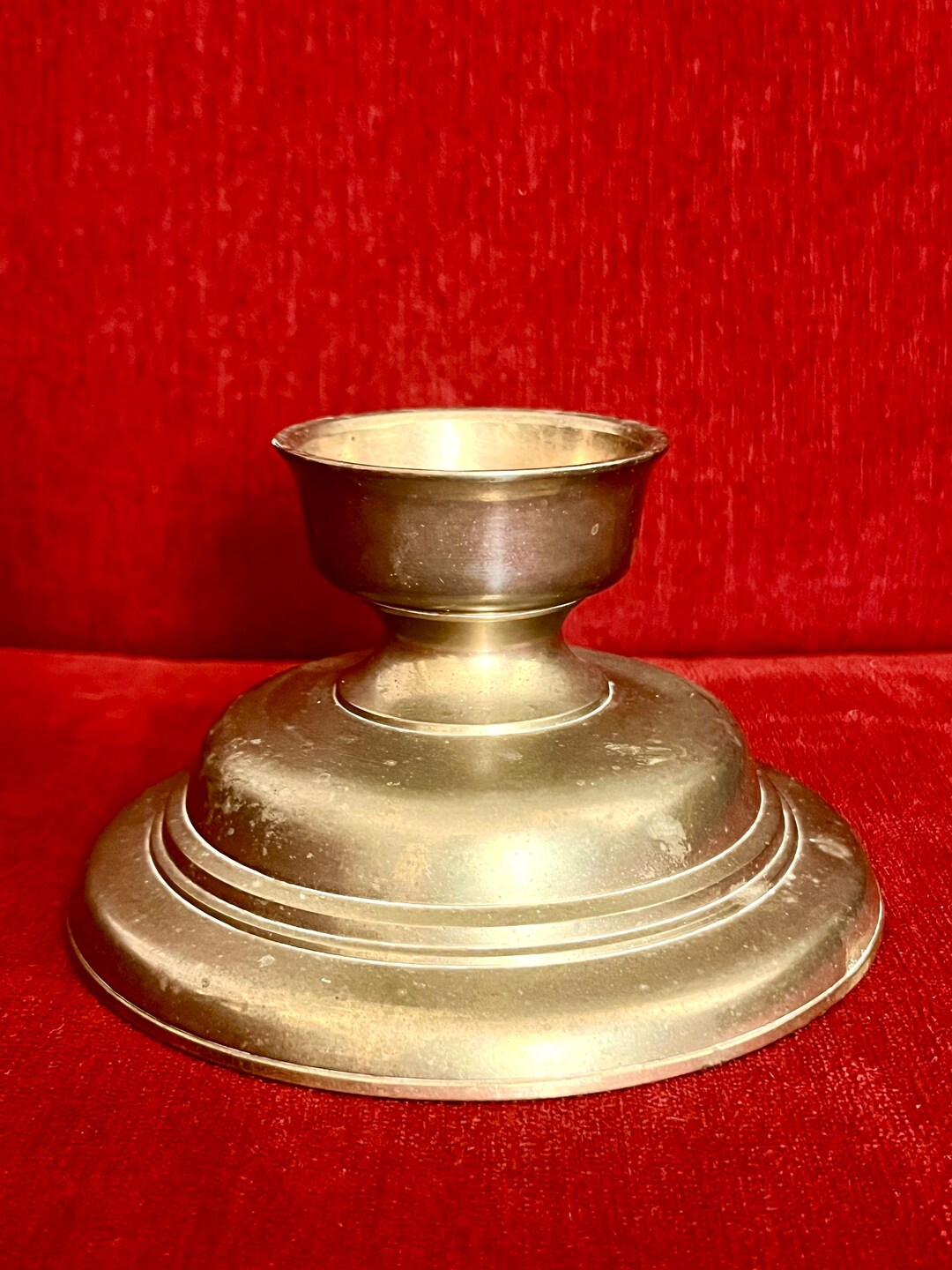 Vintage Brass Candlestick Three Inches 3 Inch Candleholder 3" Candle ...