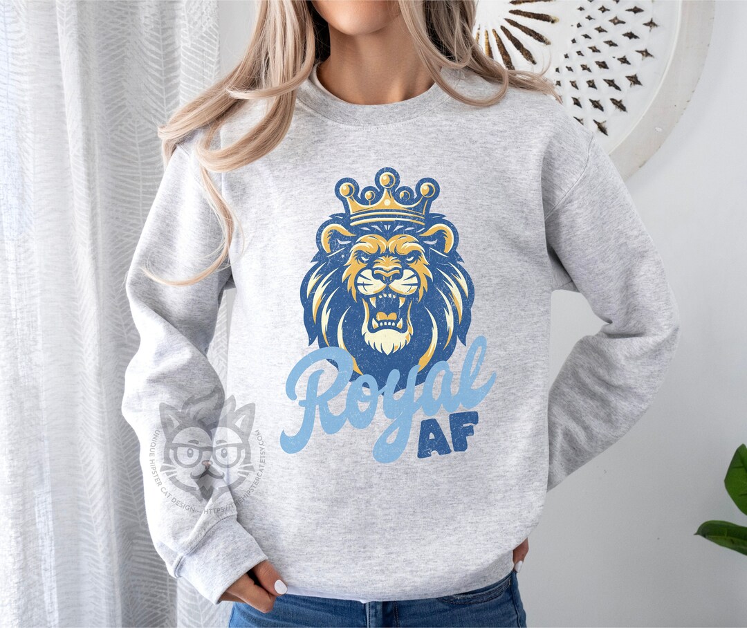 Royal AF Kansas City Slugger Baseball Crewneck Sweatshirt KC Royals Fan ...