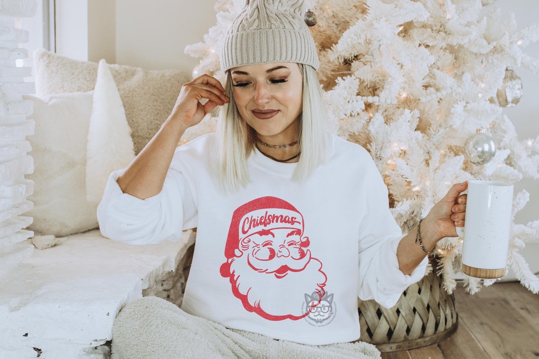 Chiefsmas Santa Kansas City Chiefs Graphic Sweatshirt, Football Mom ...