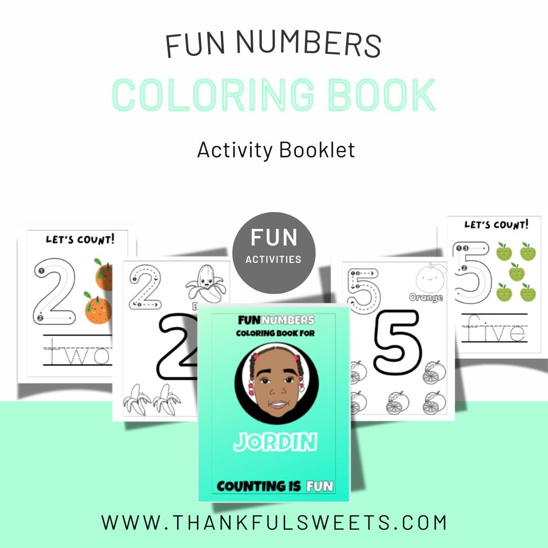 Personalized Counting is Fun – Numbers Coloring Book – Fun & Learning ...