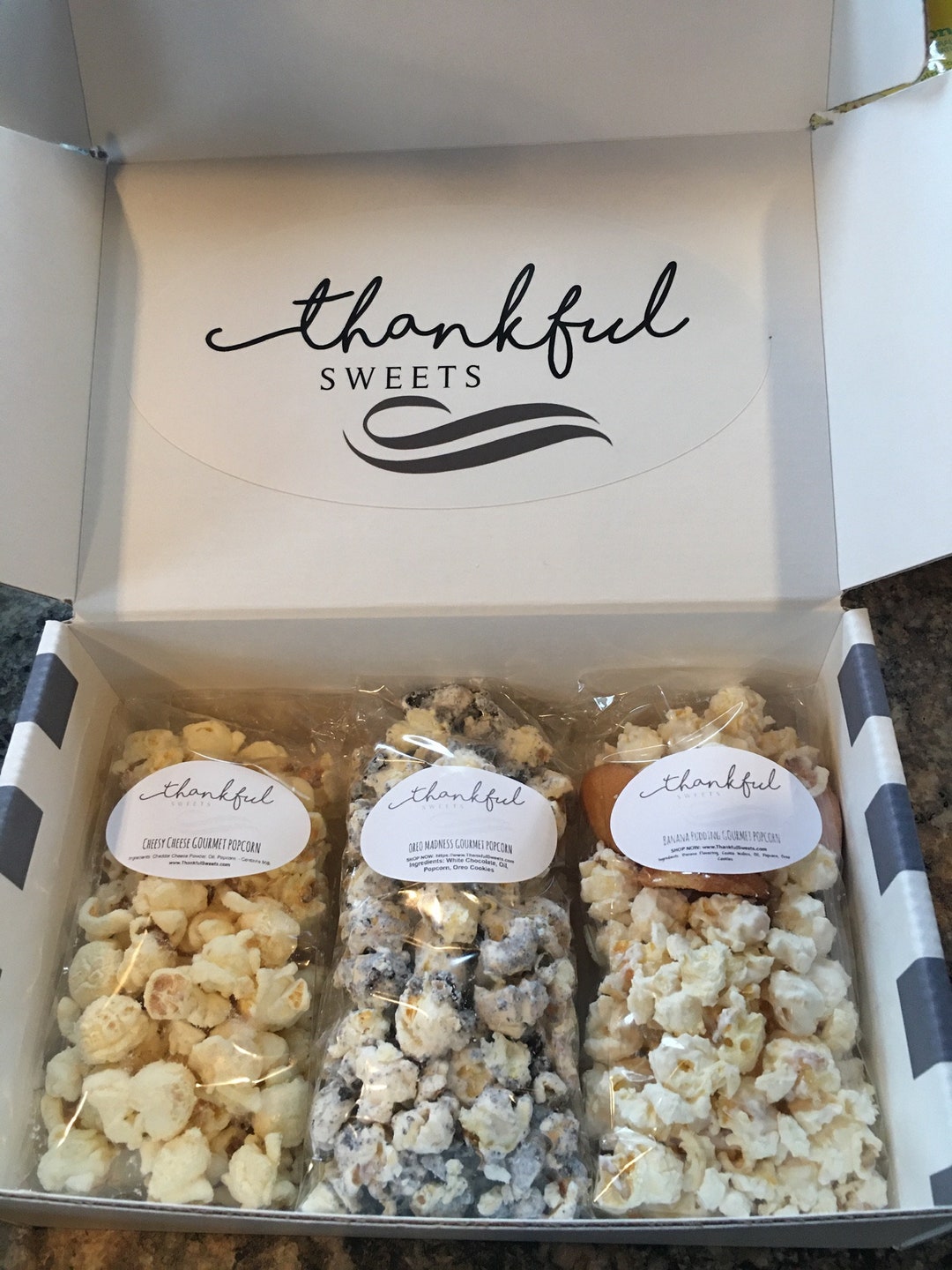Gourmet Popcorn Samples ~ 3pk~-perfect for Birthdays or Corporate Gifts ...