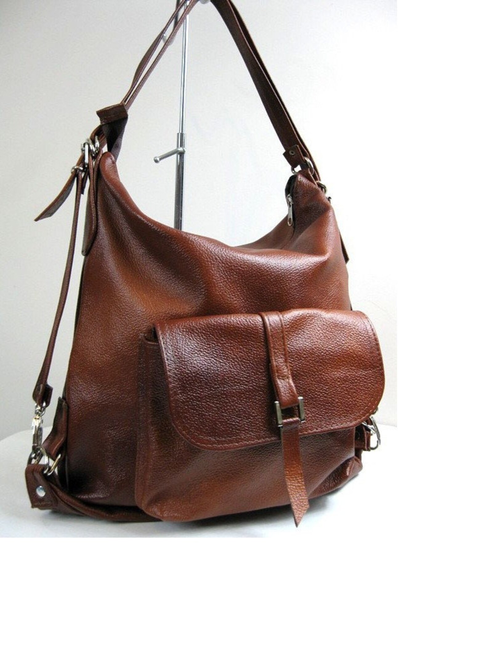 Leather Handbag - Backpack 3in1 Leather Natural - Etsy