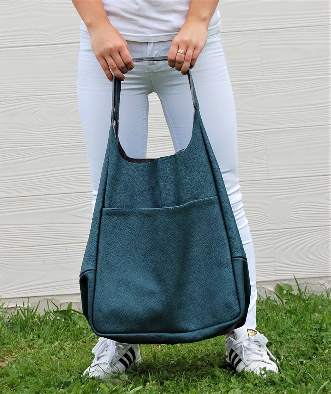 Large handbag Big bag Leather Tote Bag Oversize Cognac | Etsy