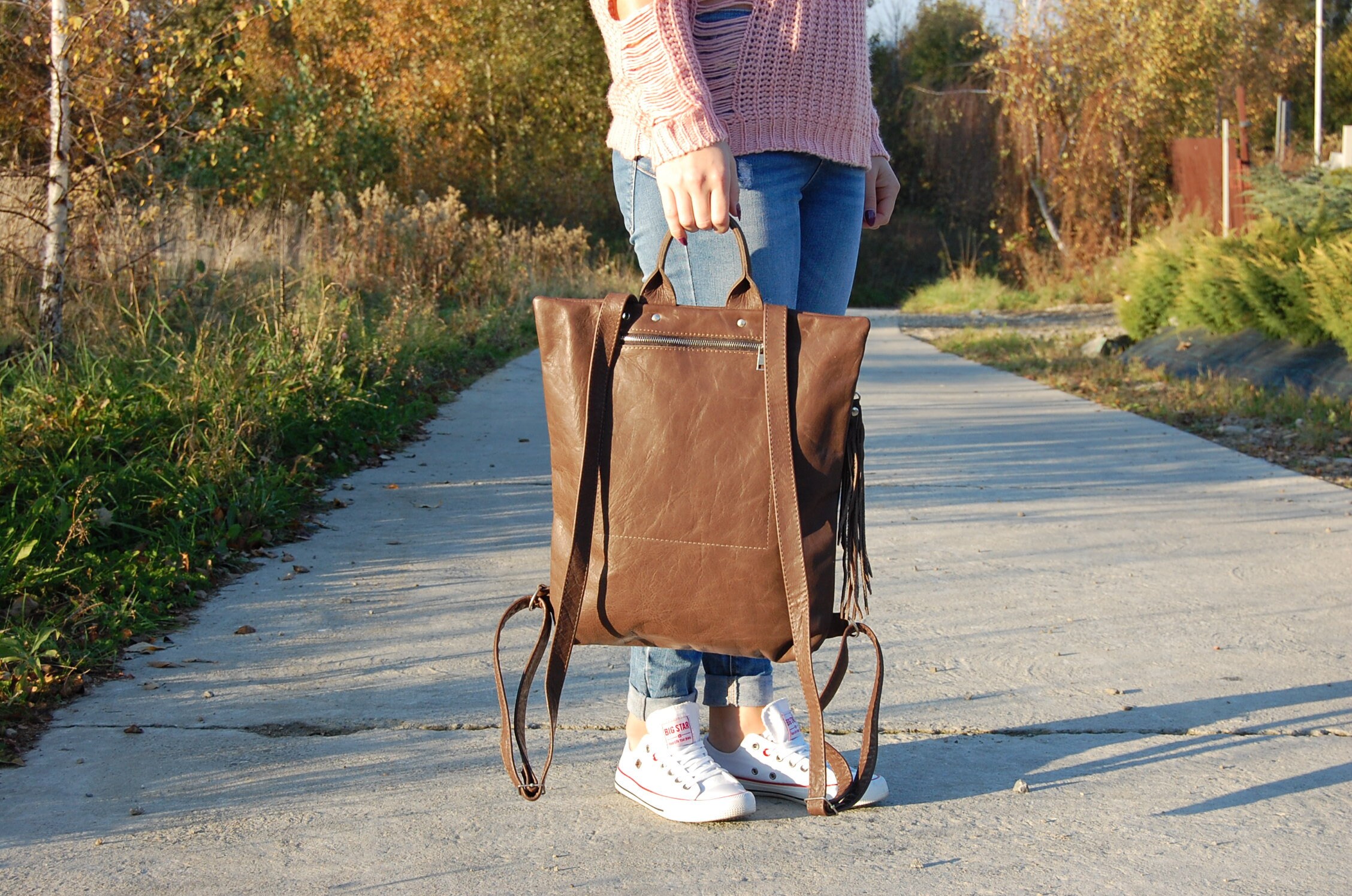 Leather Backpack, Weekender Bag, Travel Bag, School Bag, Backpack ...
