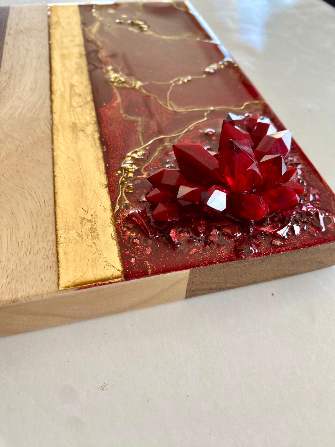 Red and Gold Charcuterie Board - Etsy