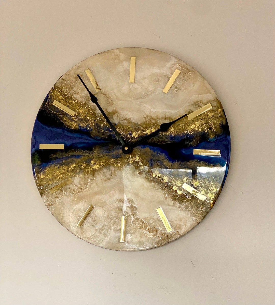 16 Resin Clock. Blue - Etsy