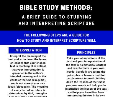 Bible Study Methods Infographic - Etsy