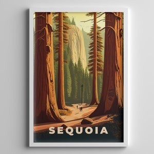 Sequoia National Park Print Set of 2 | Sequoia Poster | California ...
