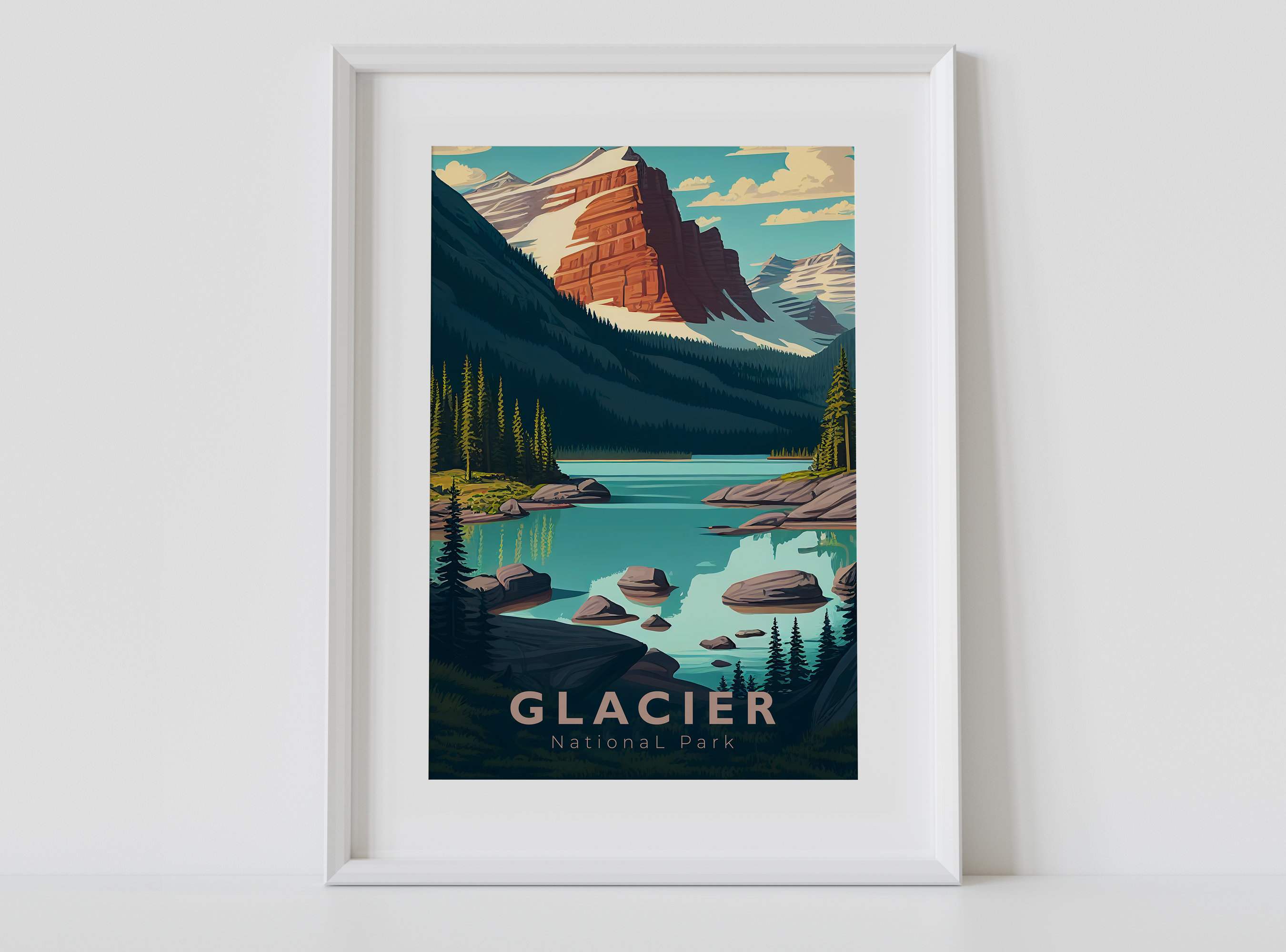 Glacier National Park Print Travel Prints Glacier Park - Etsy