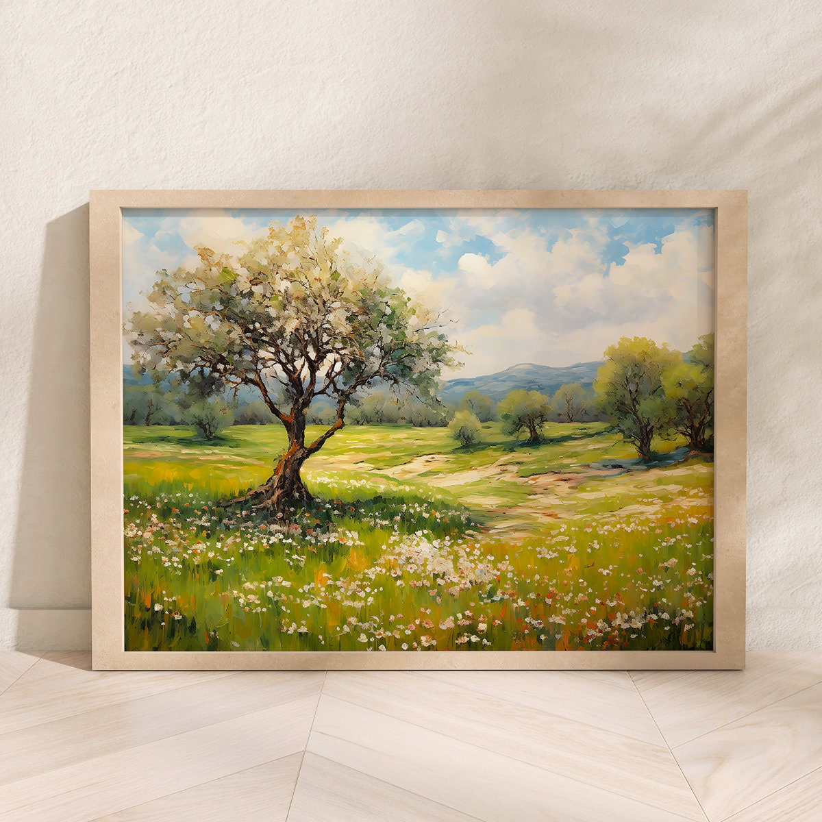 California Flower Field, Flower Field Print, Horizontal Summer Digital ...