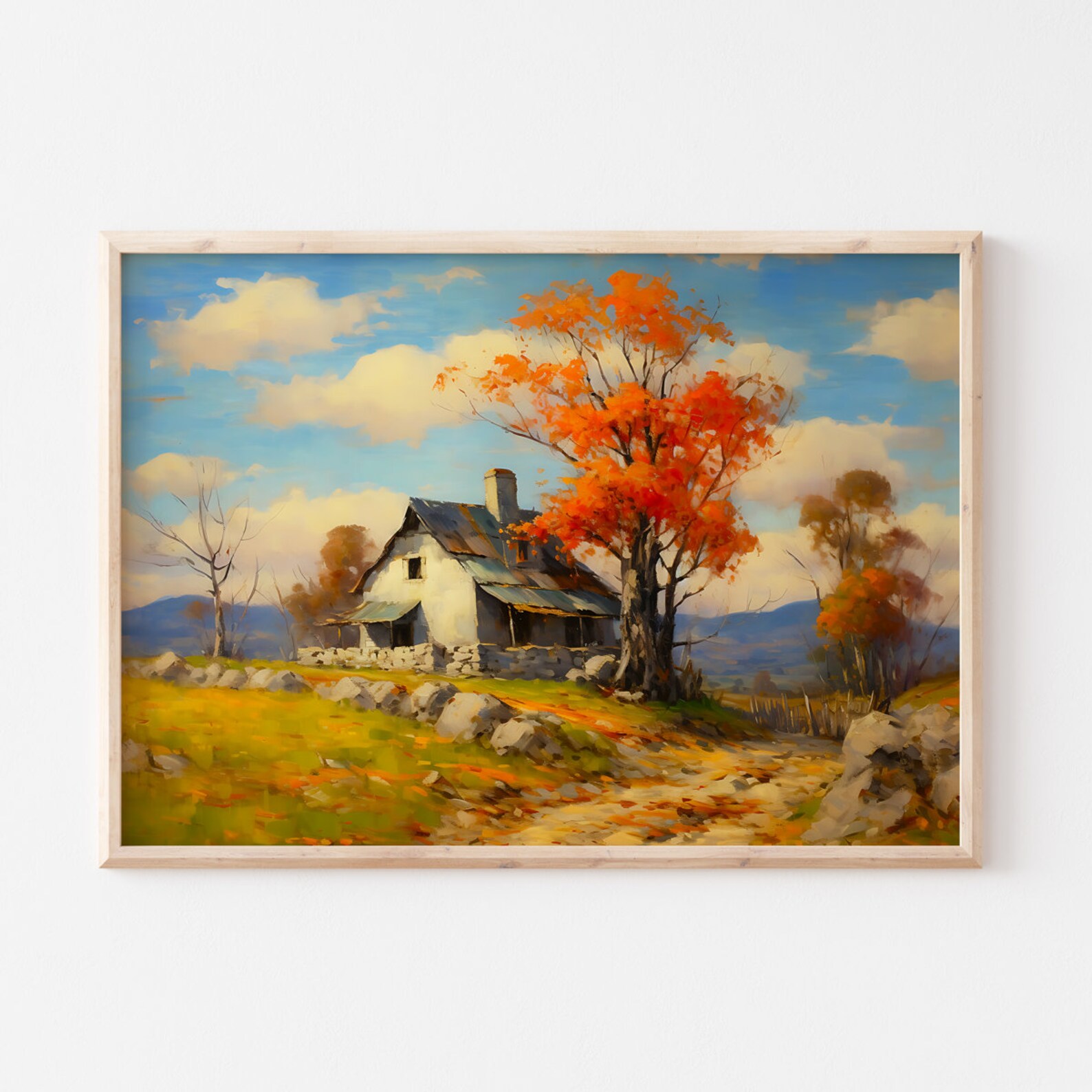 Autumn Horizontal Print, Digital Prints Fall, Foliage Wall Decor ...