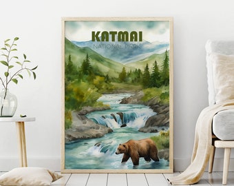 Katmai National Park Digital Art Print! - Etsy