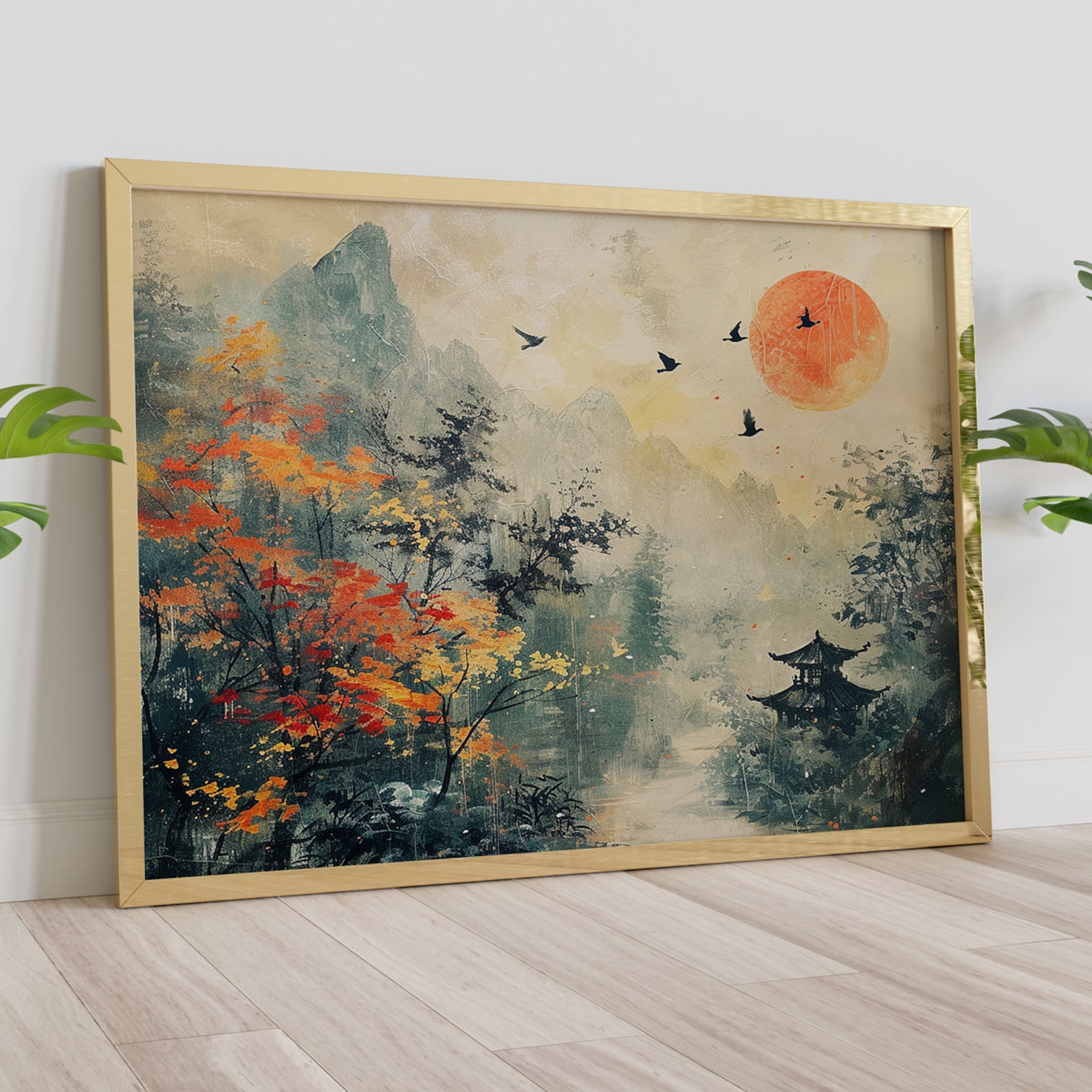 Horizontal Japanese Wall Art, Landscape Print, Japanese Art Print ...