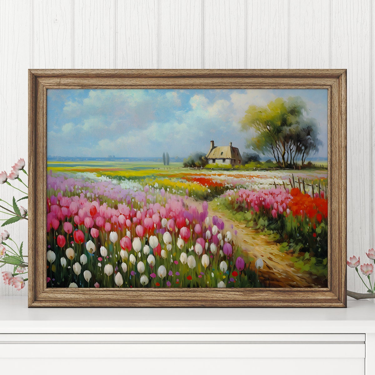 Vintage Matisse Flower Field Print | Countryside Flower Field Wall Art ...