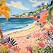 Matisse Beach Print | Trendy Matisse Poster | Colorful Beach Wall Art ...