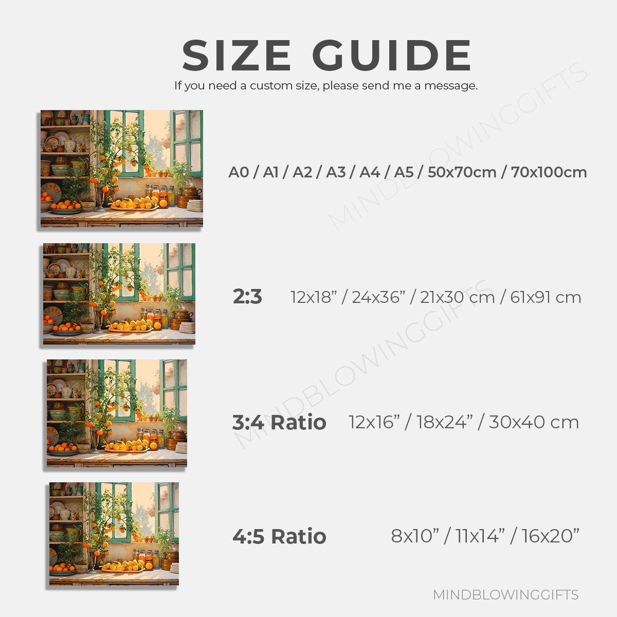 Horizontal Art Print, Fall Horizontal Wall Art, Nature Painting ...