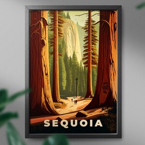 Sequoia National Park Print Set of 2 | Sequoia Poster | California ...