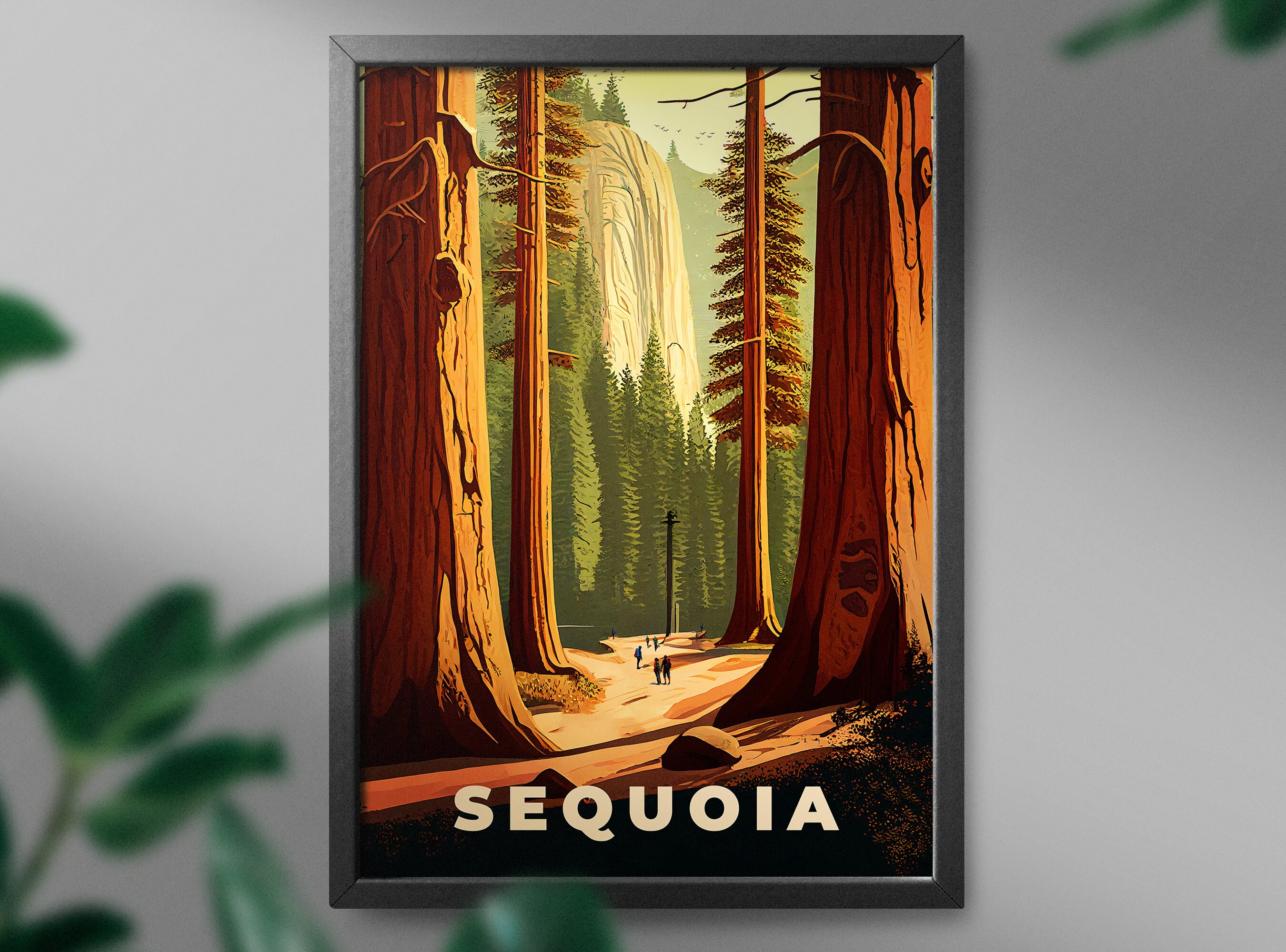 Sequoia National Park Print Set of 2 | Sequoia Poster | California ...