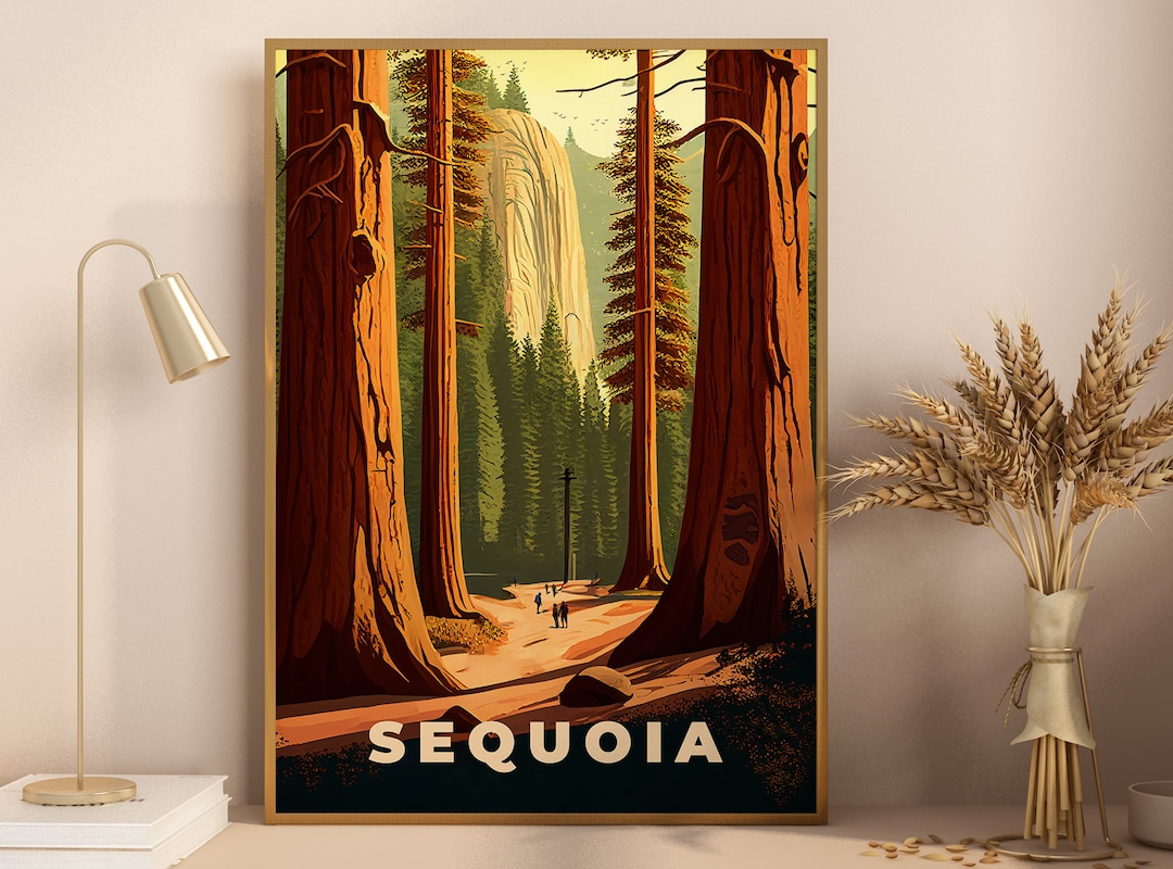 Sequoia National Park Print Set of 2 | Sequoia Poster | California ...