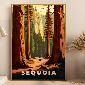 Sequoia National Park Print Set of 2 Sequoia Poster - Etsy