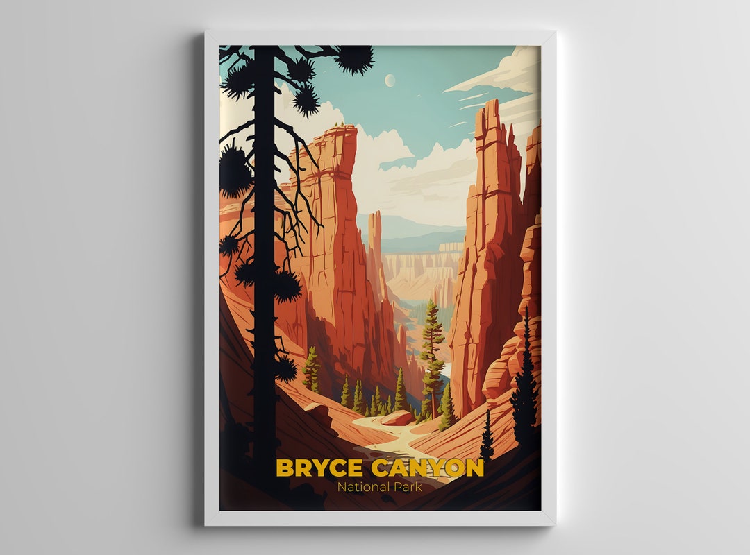 Bryce Canyon Print Set of 2 | National Park Poster | Bryce Canyon Wall ...