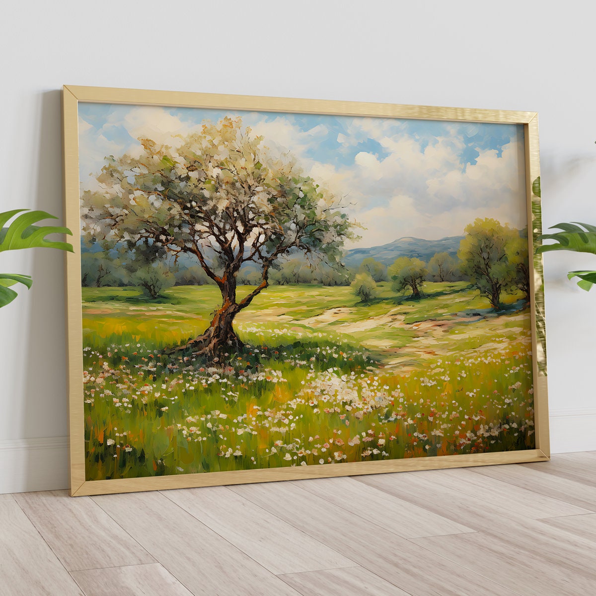 California Flower Field, Flower Field Print, Horizontal Summer Digital ...