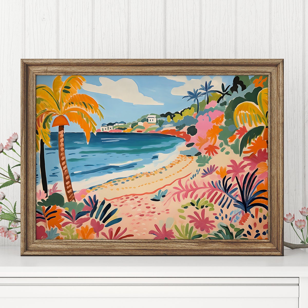 Matisse Beach Print | Trendy Matisse Poster | Colorful Beach Wall Art ...