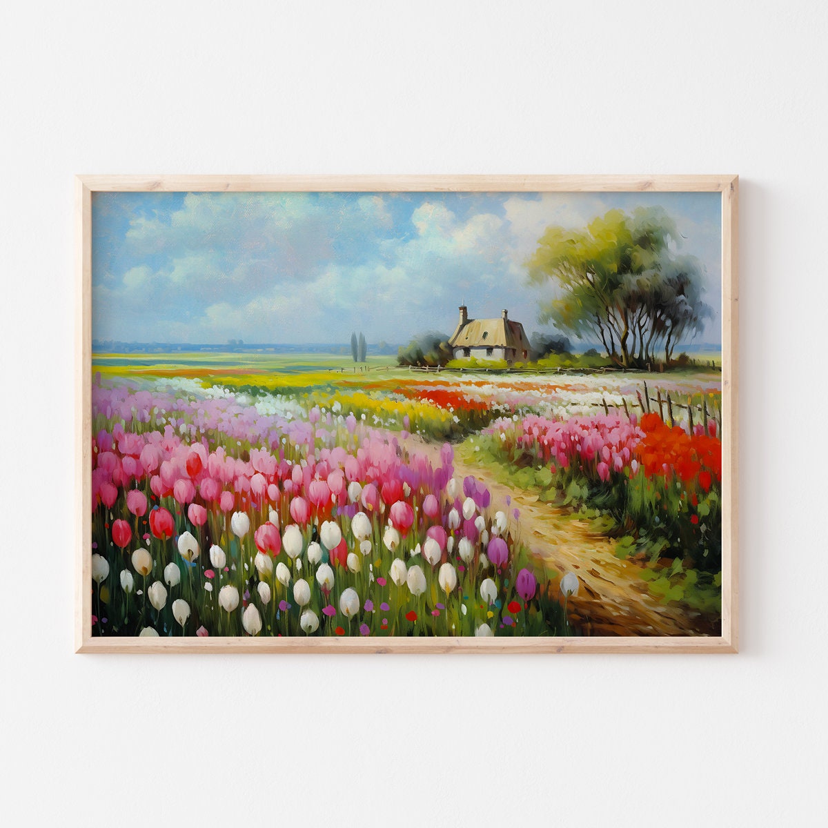 Vintage Matisse Flower Field Print | Countryside Flower Field Wall Art ...