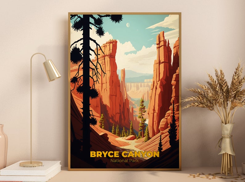 Bryce Canyon Print Set of 2 | National Park Poster | Bryce Canyon Wall ...