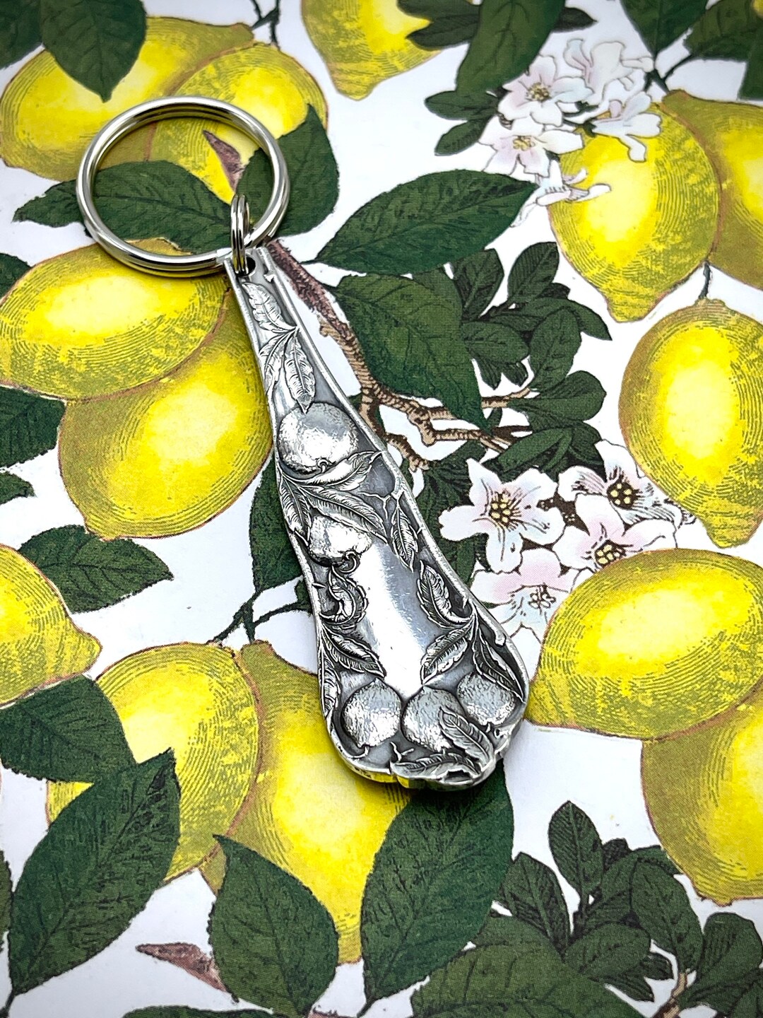 Citrus Silverware Key Chain - Etsy