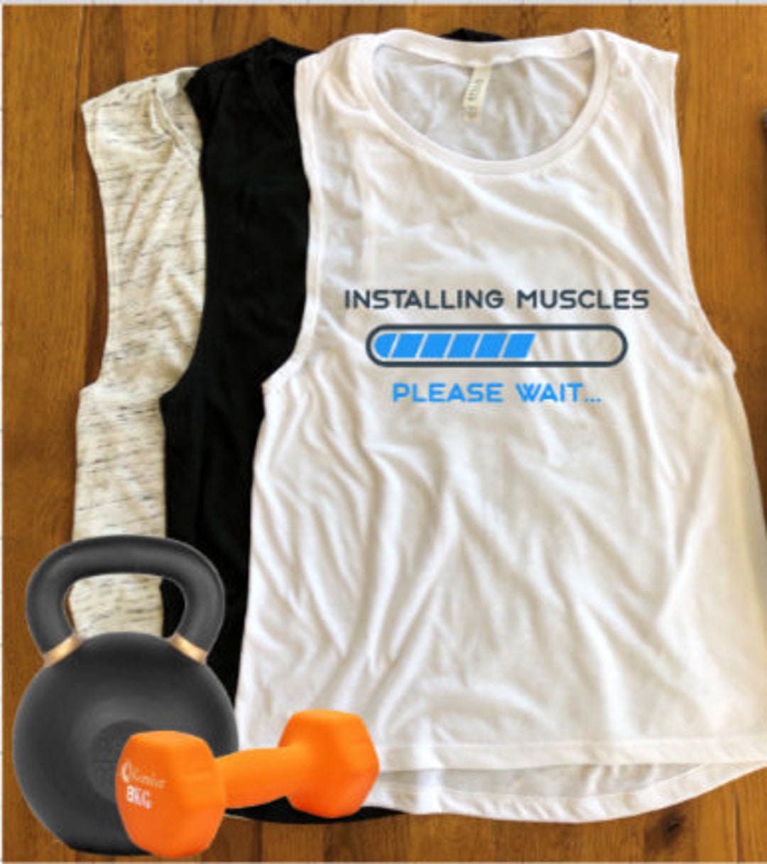 Installing Muscles-please Wait, Workout Tanks for Women, Gym Tank ...