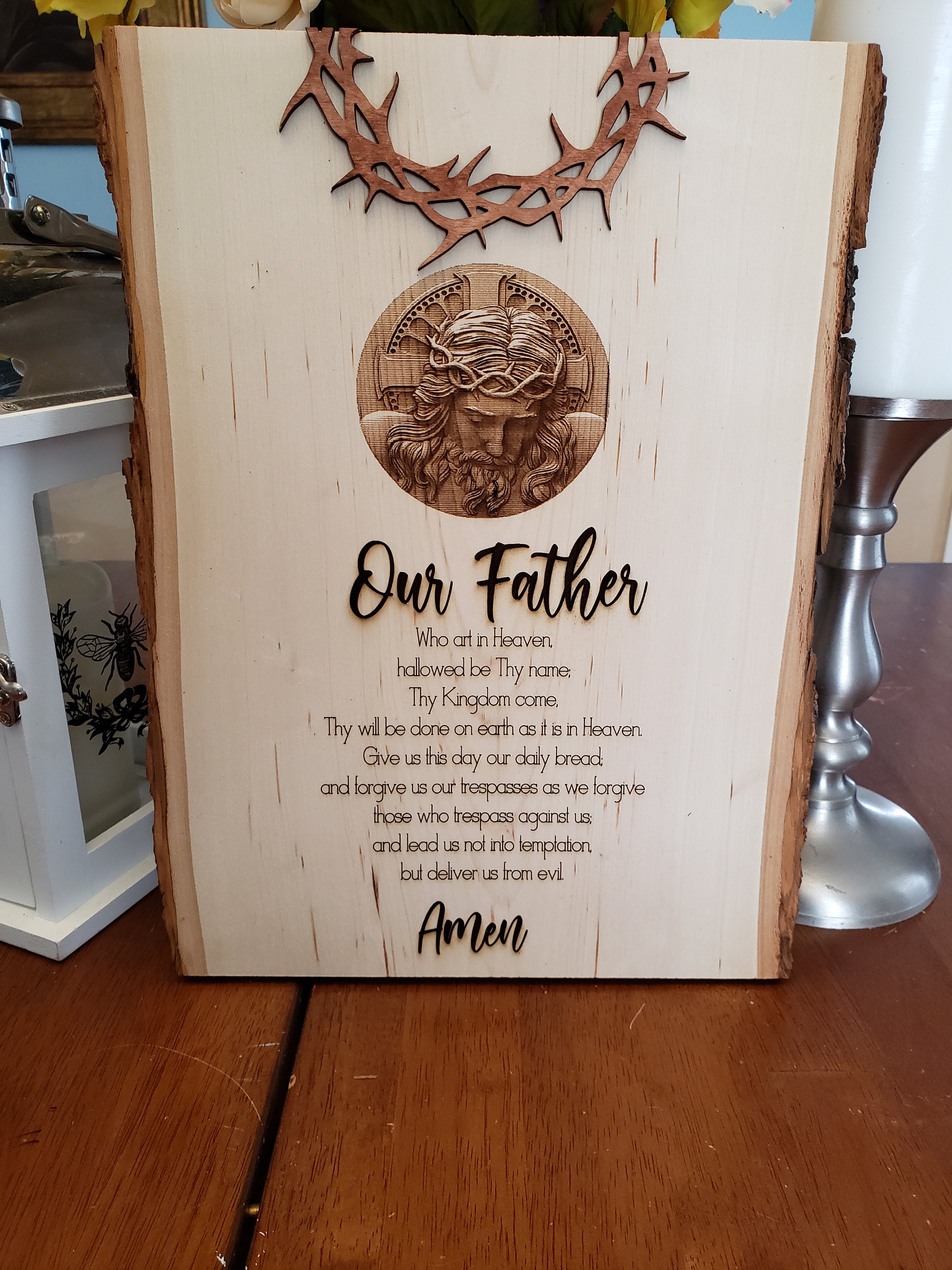 The Lord's Prayer Sign / Our Father Sign / Inspirational Wall Plaque ...