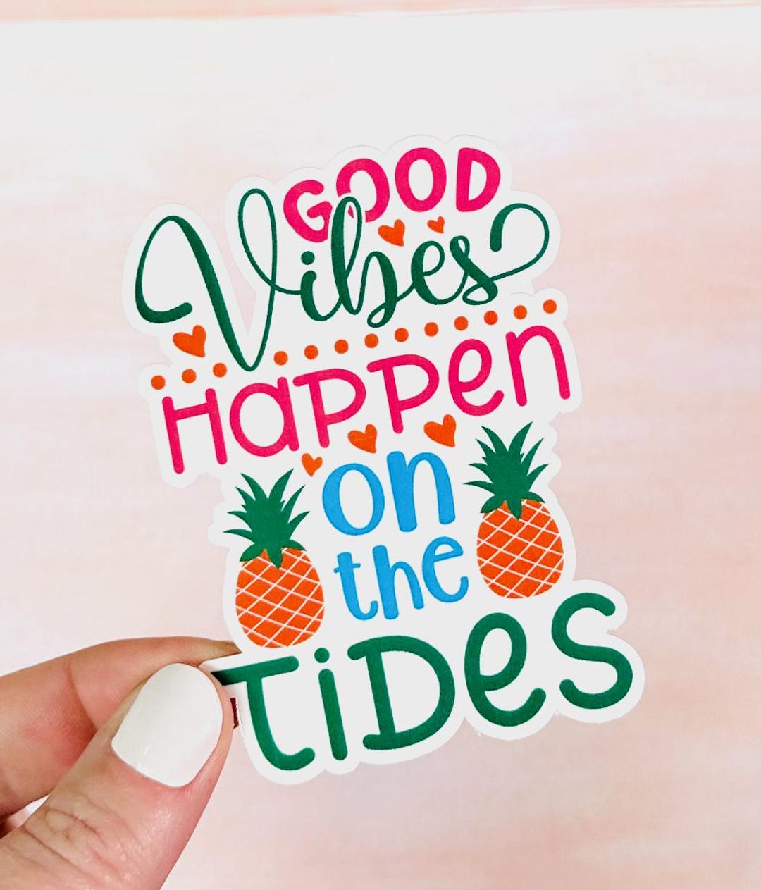 Good Vibes on Tides, Vinyl Stickers, Funny Stickers, Laptop Stickers ...