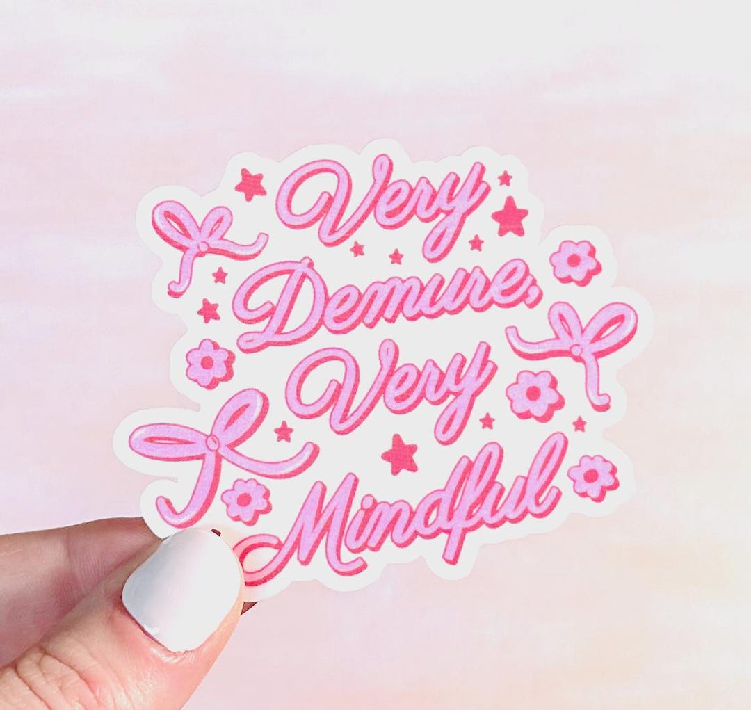 Very Demure Very Mindful Sticker, Decal for Water Bottle, Laptop ...