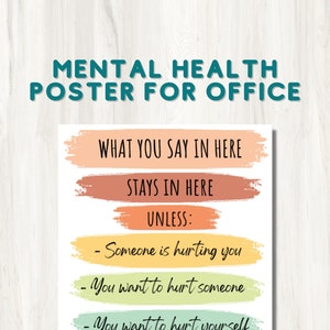 Psychologist and Mental Health Poster Safe Space for Office - Etsy